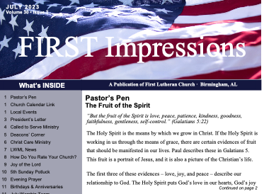 The Fruit of the Spirit - First Lutheran Church